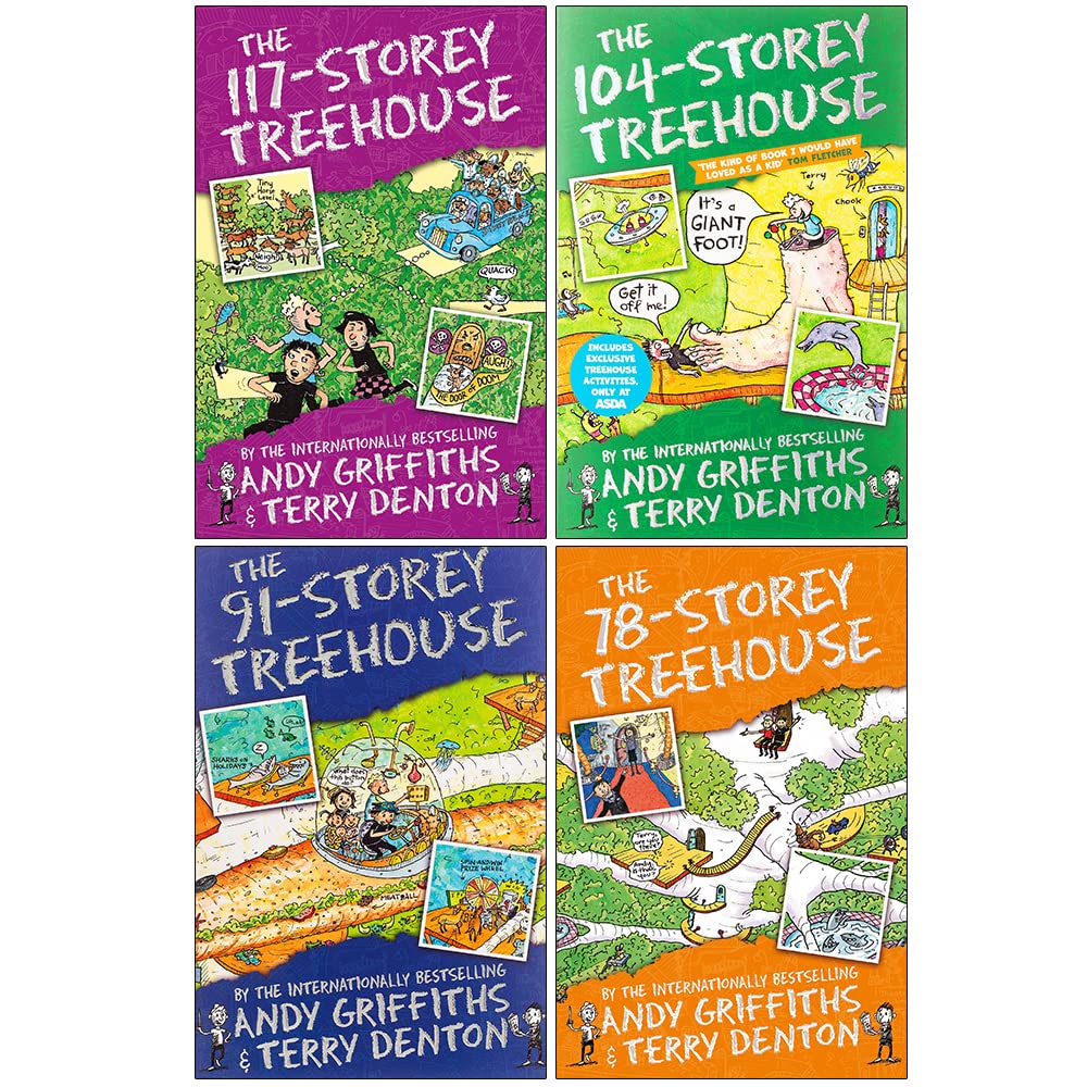 The Treehouse Storey Books 6 - 9 Collection Set by Andy Griffiths ...