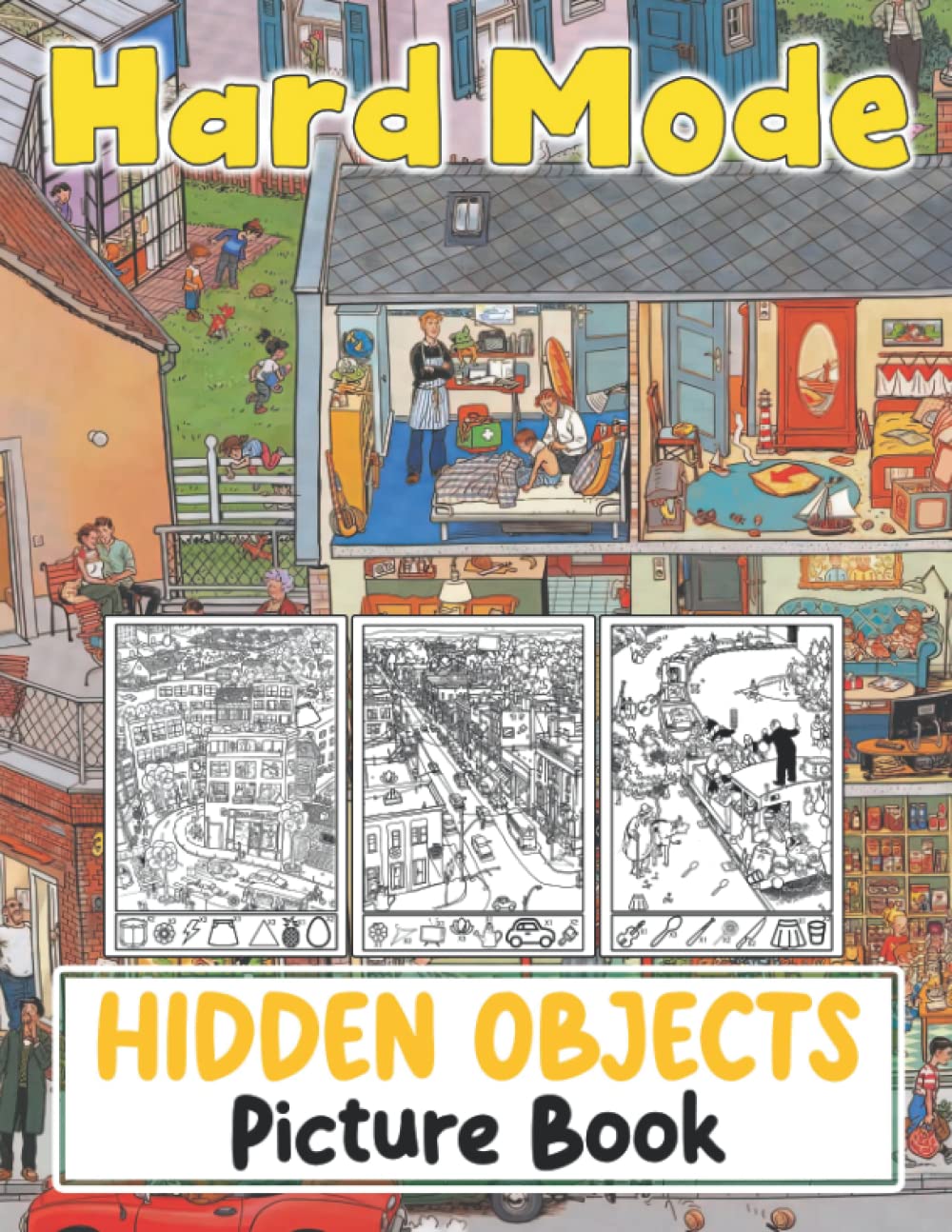 Hard Mode Hidden Objects Picture Book: Hard-Level Activity Workbook For ...
