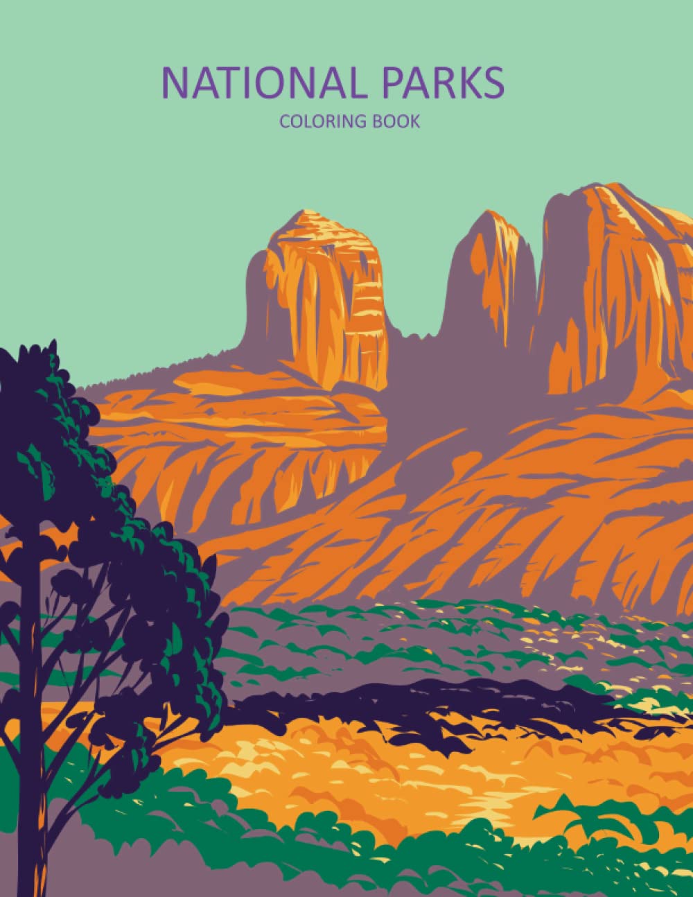 NATIONAL PARKS COLORING BOOK: 49 National Parks Illustrations by ...