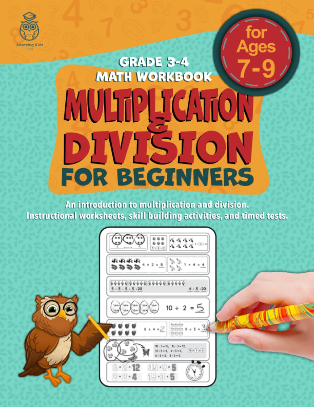 Grade 3 And Grade 4 Math Workbook Multiplication Division For 