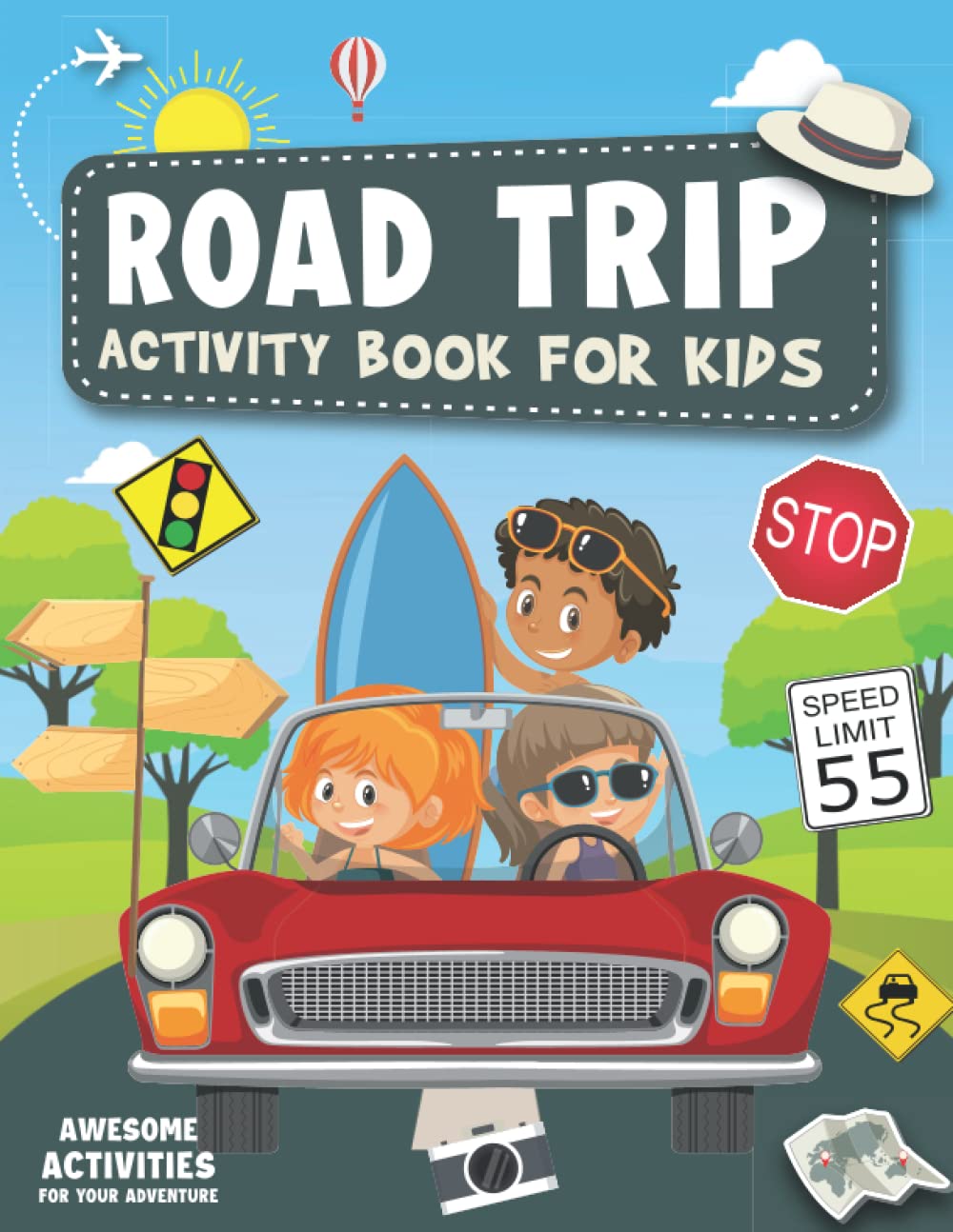 Road Trip Activity Book For Kids Ages 6-12: Road Trip Essentials Kids ...