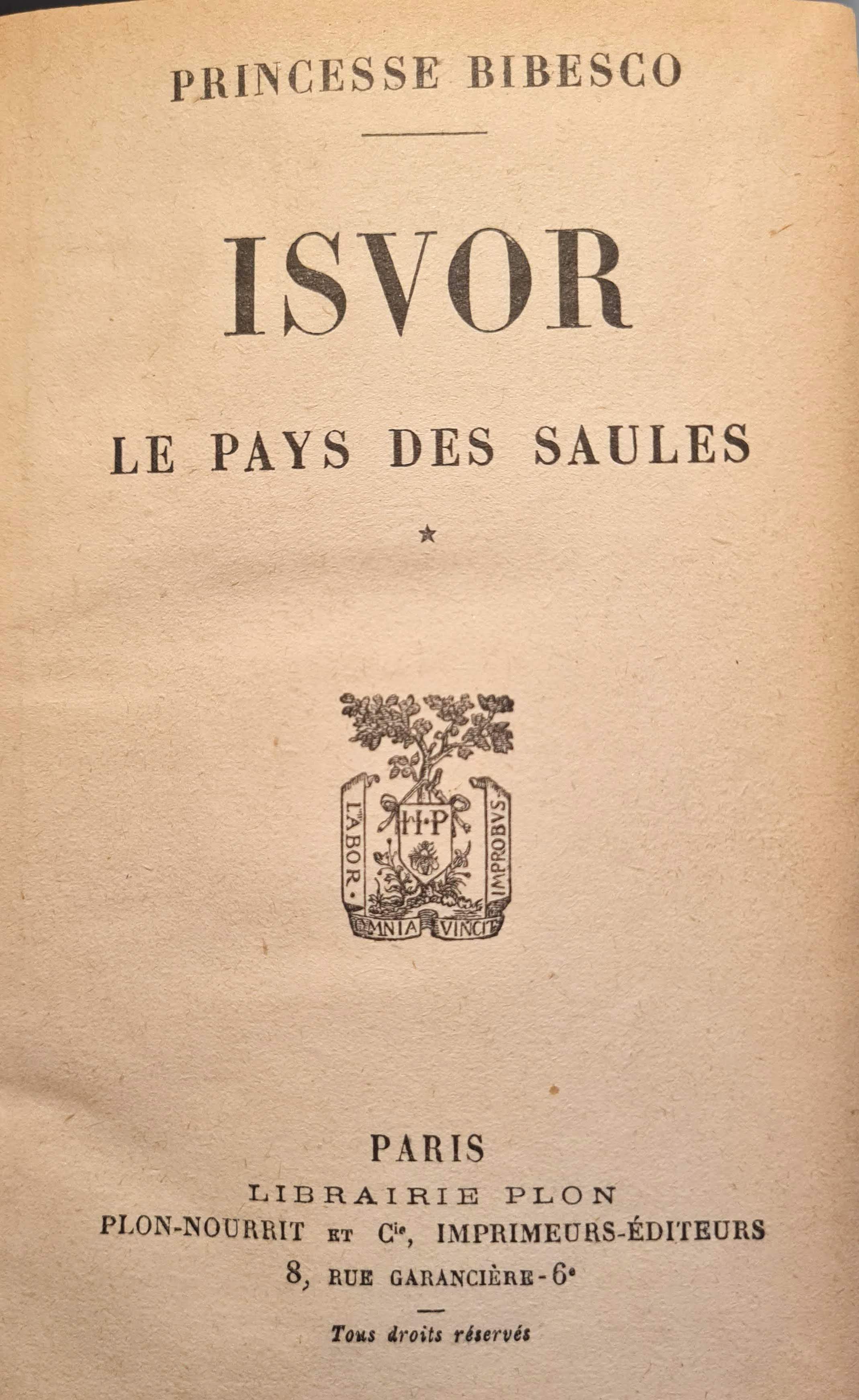 Isvor: Le pays des saules - tome 1 by Martha Bibescu | Goodreads