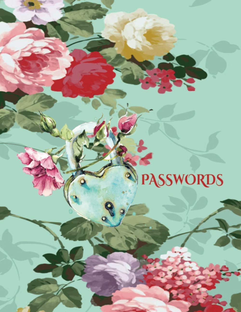 Passwords: Password Notebook; Internet password logbook; Space for 6 ...