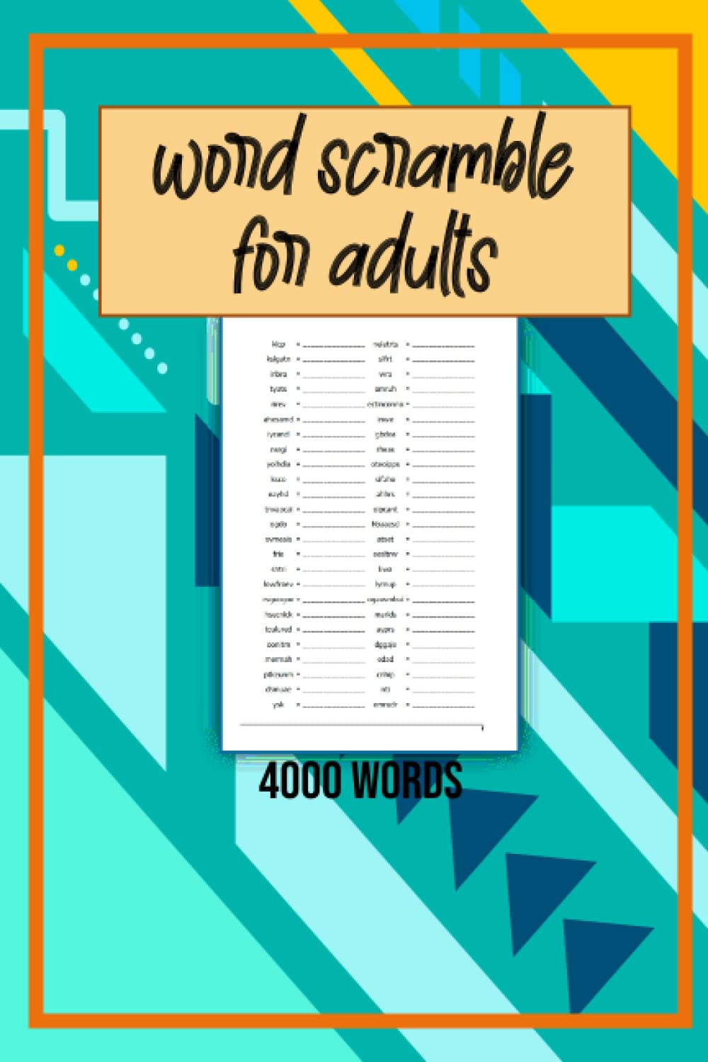 word scramble for adults: 50 words in every page (80 pages) | word ...