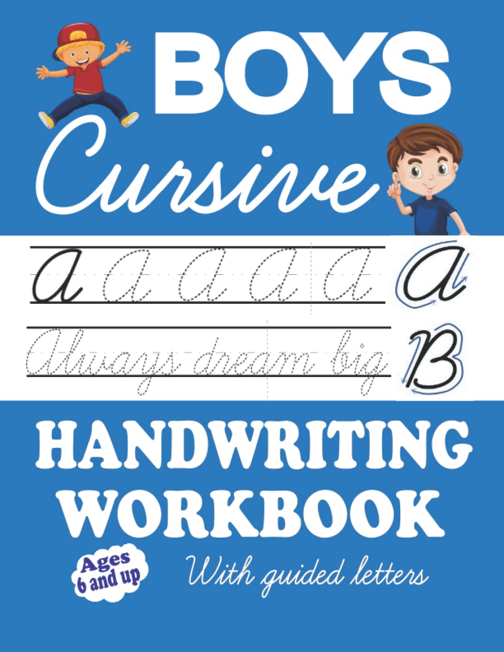 Boys Cursive Handwriting Activity Workbook: Cursive Handwriting ...
