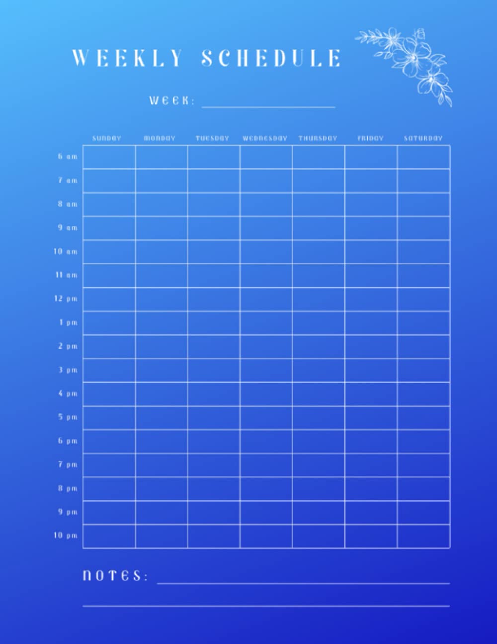 Weekly Schedule Weekly Schedule Planner Undated Notebook Weekly Weekly Schedule Weekly Schedule Planner Undated Notebook Weekly