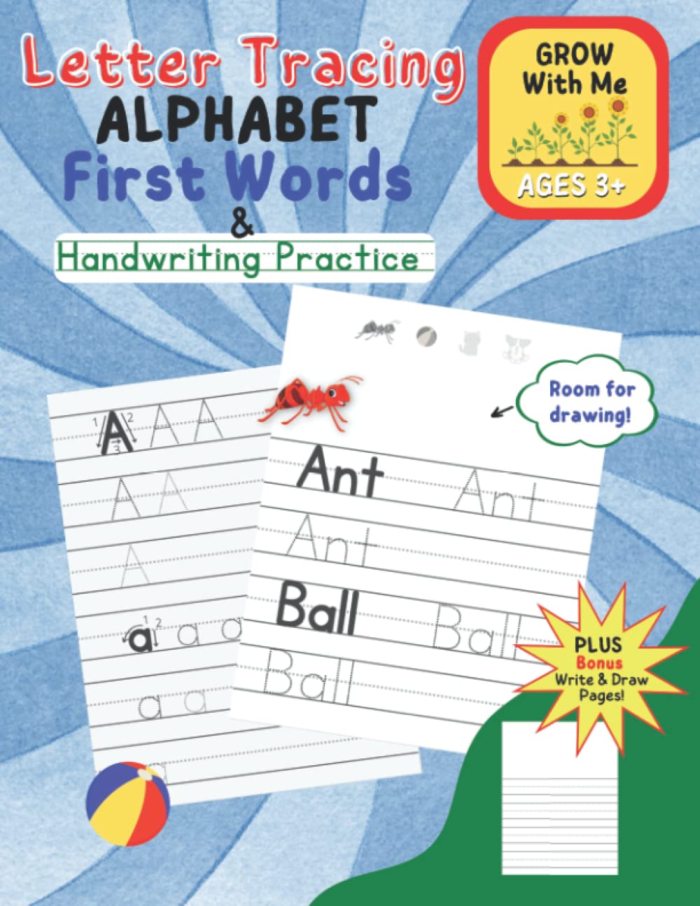 Letter Tracing Alphabet First Words & Handwriting Practice: Early ...