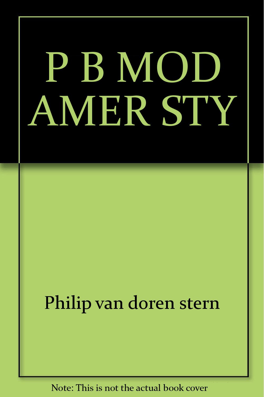 A Pocket Book of Modern American Short Stories by Philip van Doren ...