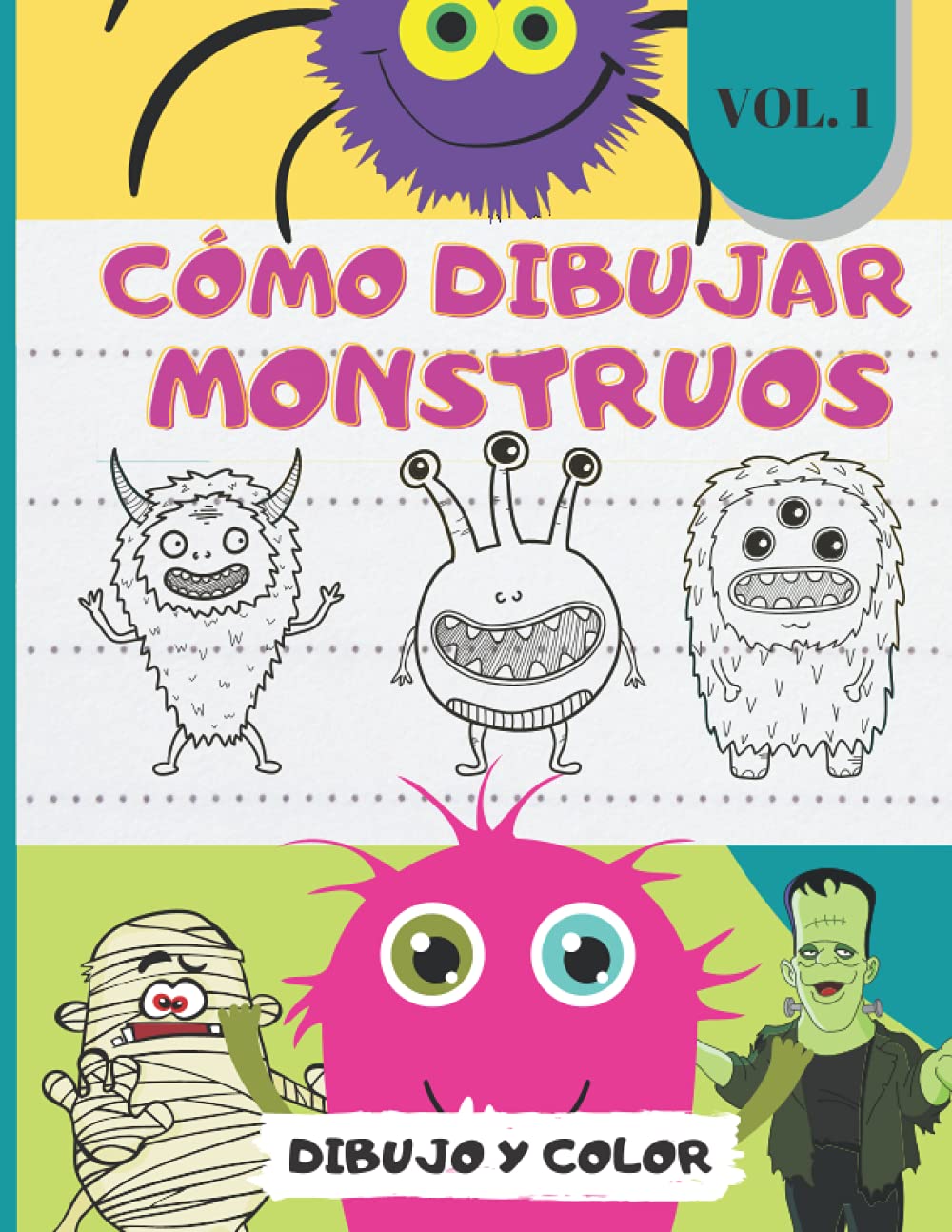 CÓMO DIBUJAR MONSTRUOS: Aprende a dibujar para niños, dibujo fácil paso ...