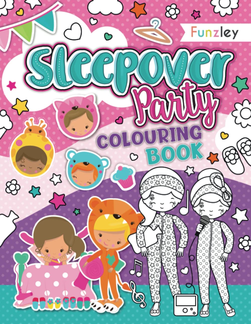 Sleepover Party Colouring Book: A great addition to party favours for ...