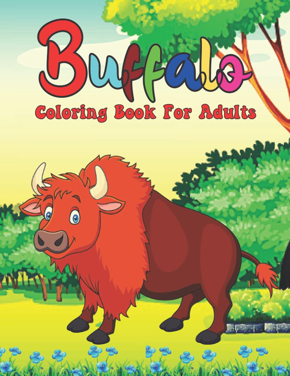 Buffalo Coloring Book For Adults: Easy Buffalo Coloring Books For ...