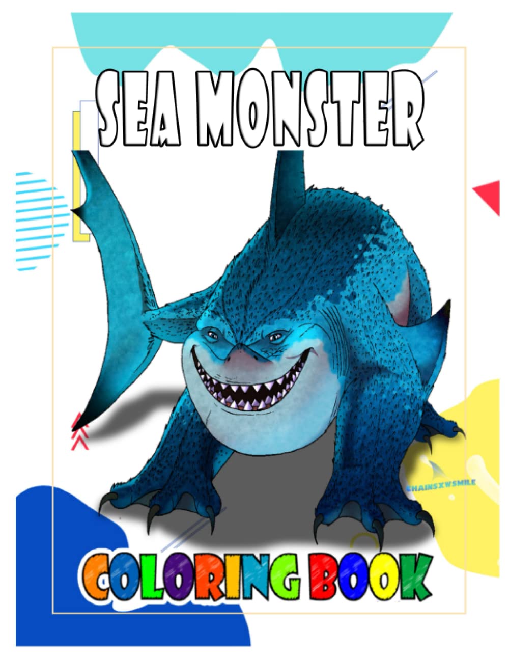 Sea Monster Coloring Book: Fun and Cute Coloring Pages Illustrations ...