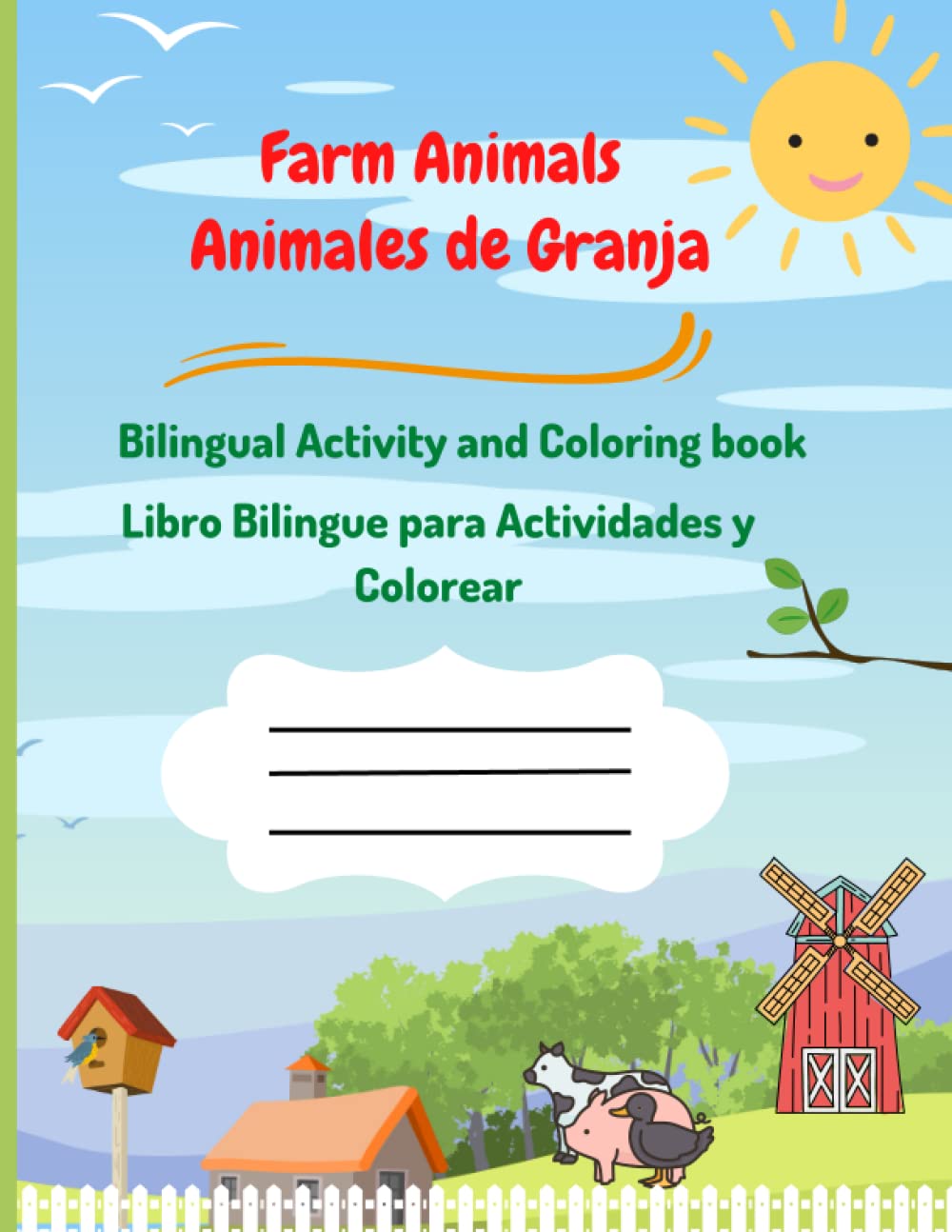 Farm Animals / Animales de Granja: Bilingual activity and coloring book ...