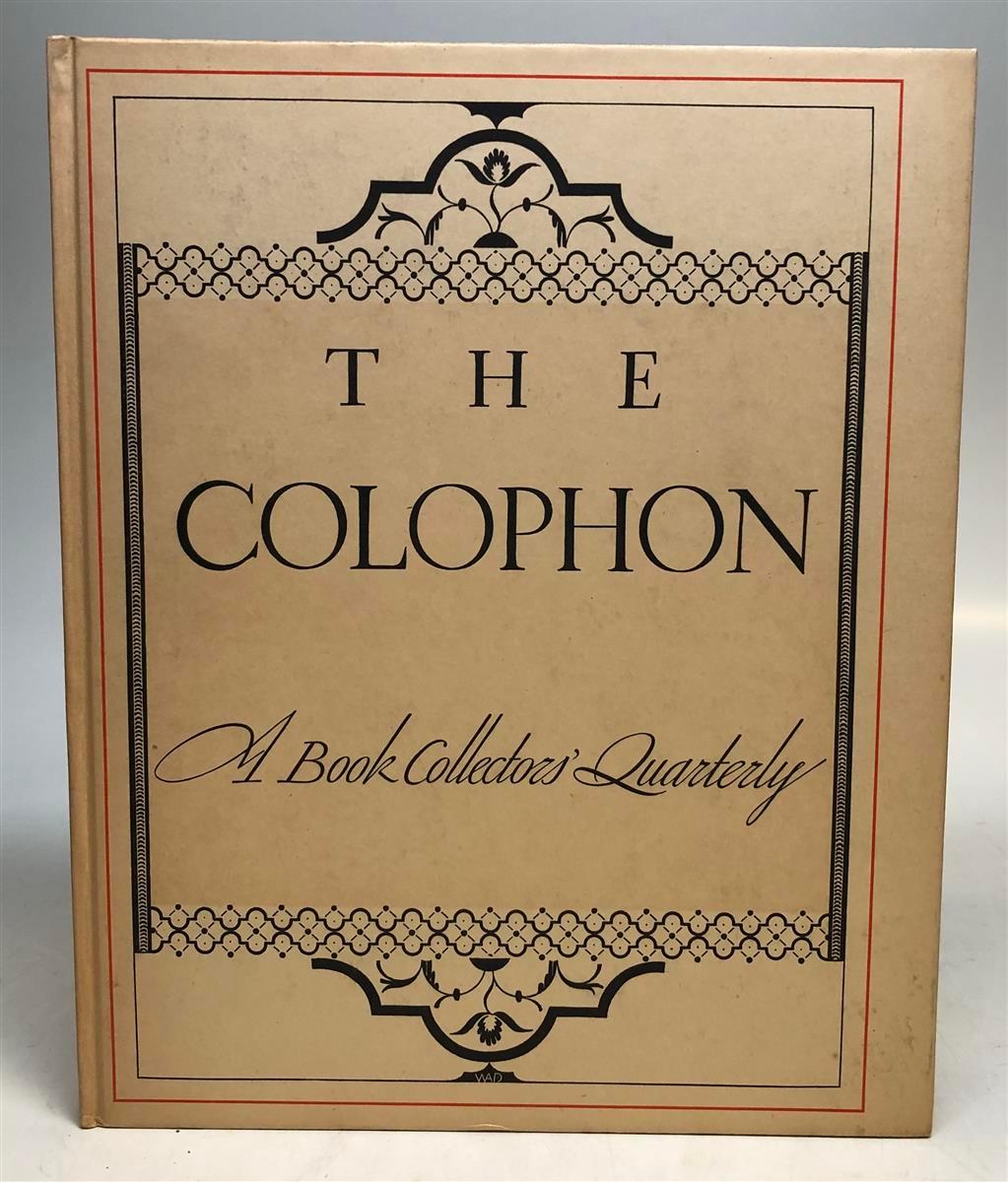 The Colophon, A Book Collectors' Quarterly (Part Five) by David Milne ...
