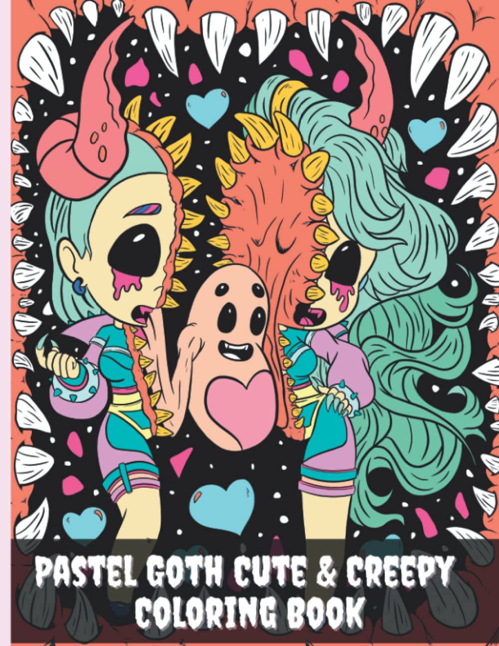 Pastel Goth Cute And Creepy Coloring Book: 40 Unique Fun Horror ...