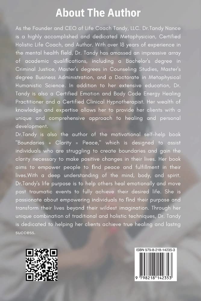 Boundaries+Clarity=Peace by Dr Tandy Nance | Goodreads