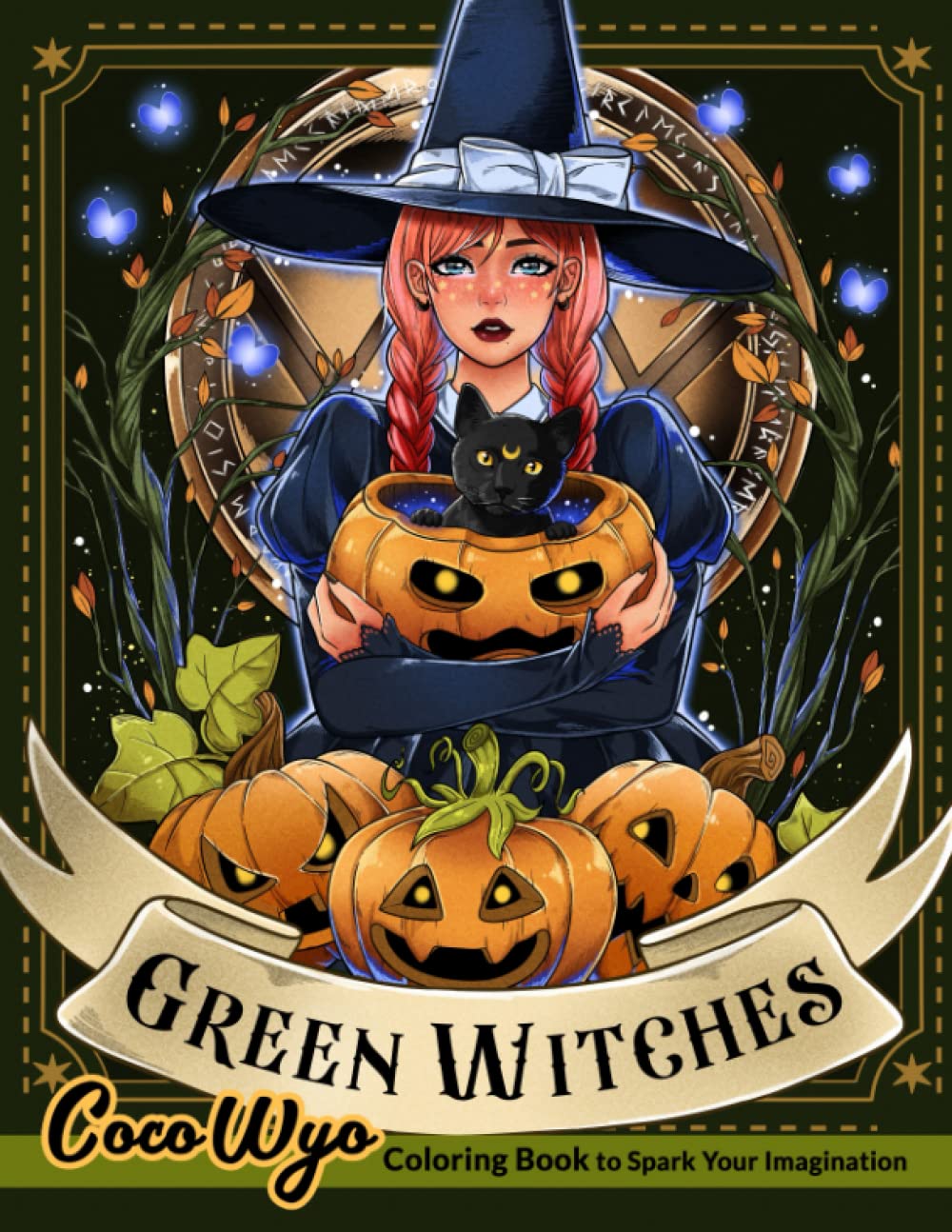 Green Witches: A Coloring Book Features Beautiful Witches, Witch Life ...