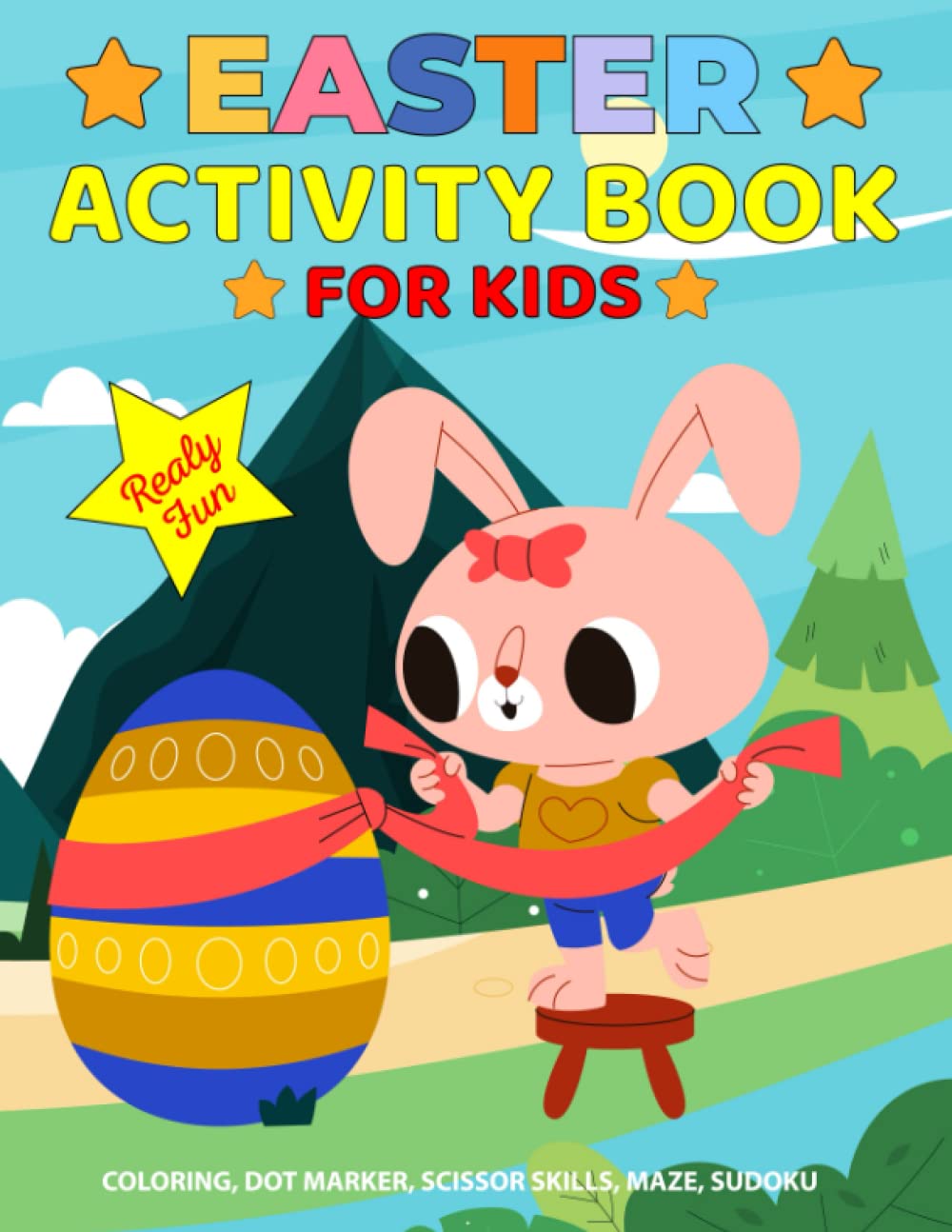 Childrens Easter Coloring Activity Book: Fun Easter Puzzles, Games and ...