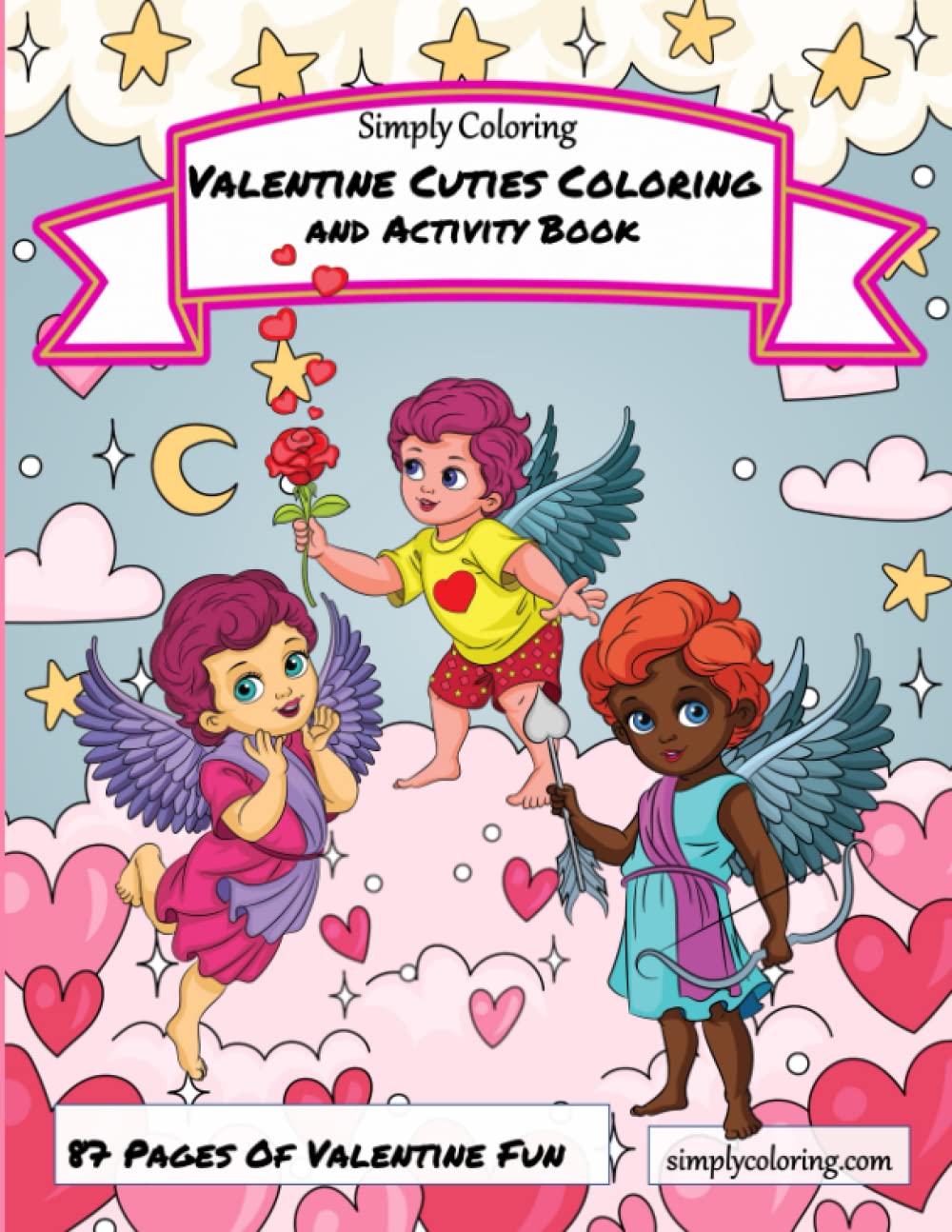 Valentine Cuties Coloring and Activity Book For Kids: Ages 6-12 ...