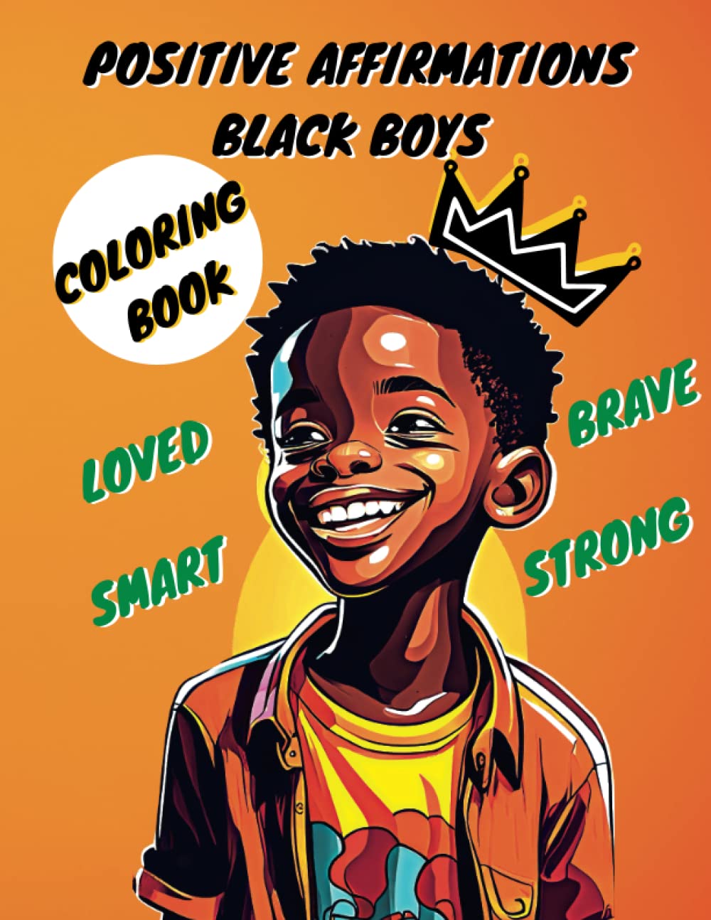 Positive Affirmations for Black boys Coloring Book | African American ...