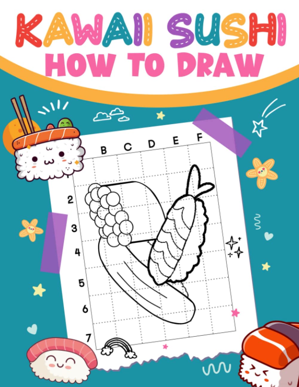 How To Draw Kawaii Sushi: Chibi Japanese Food Easy Guide | Drawing ...