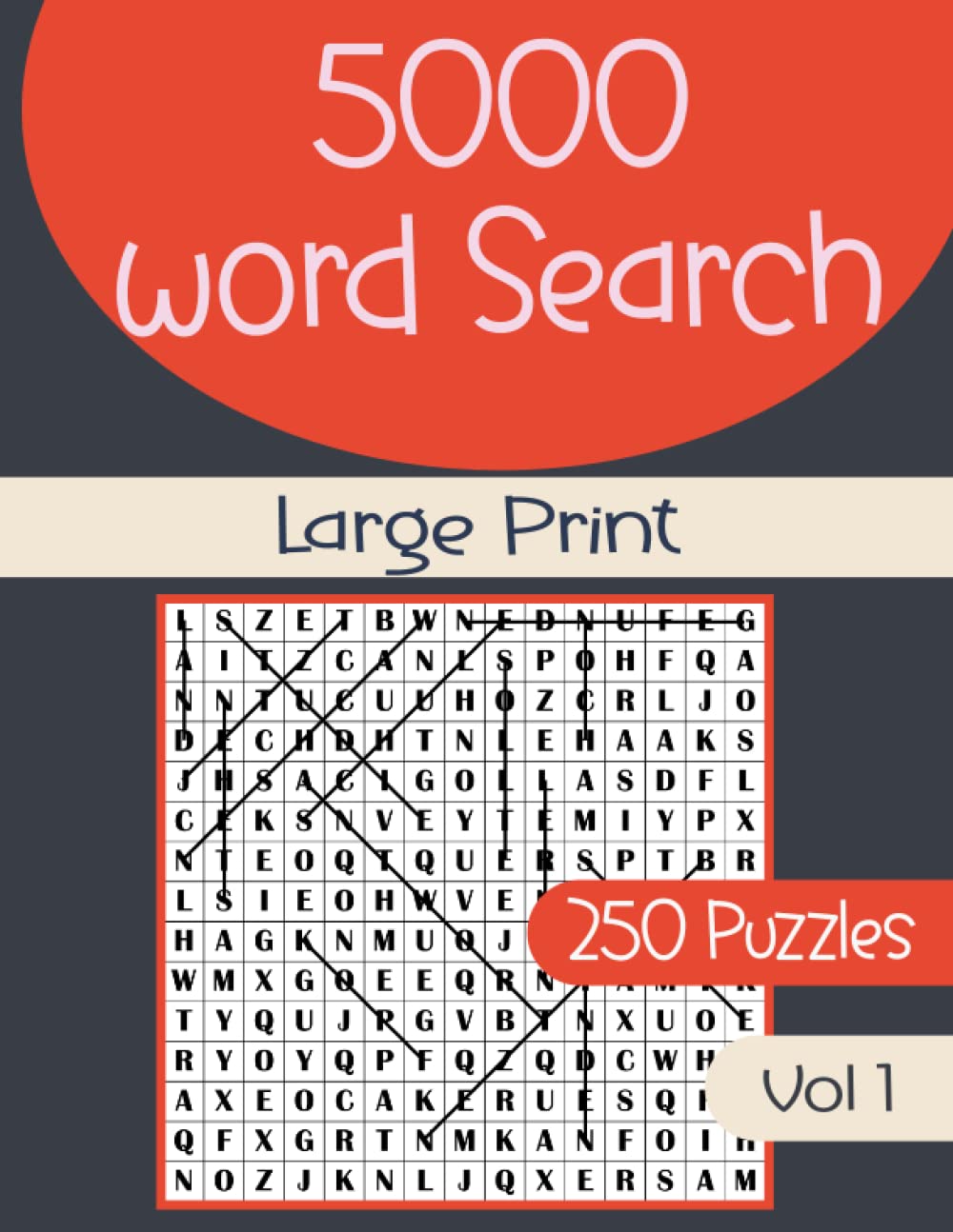 5000 Word Search large print 250 Puzzles vol 1: Word Search Books ...