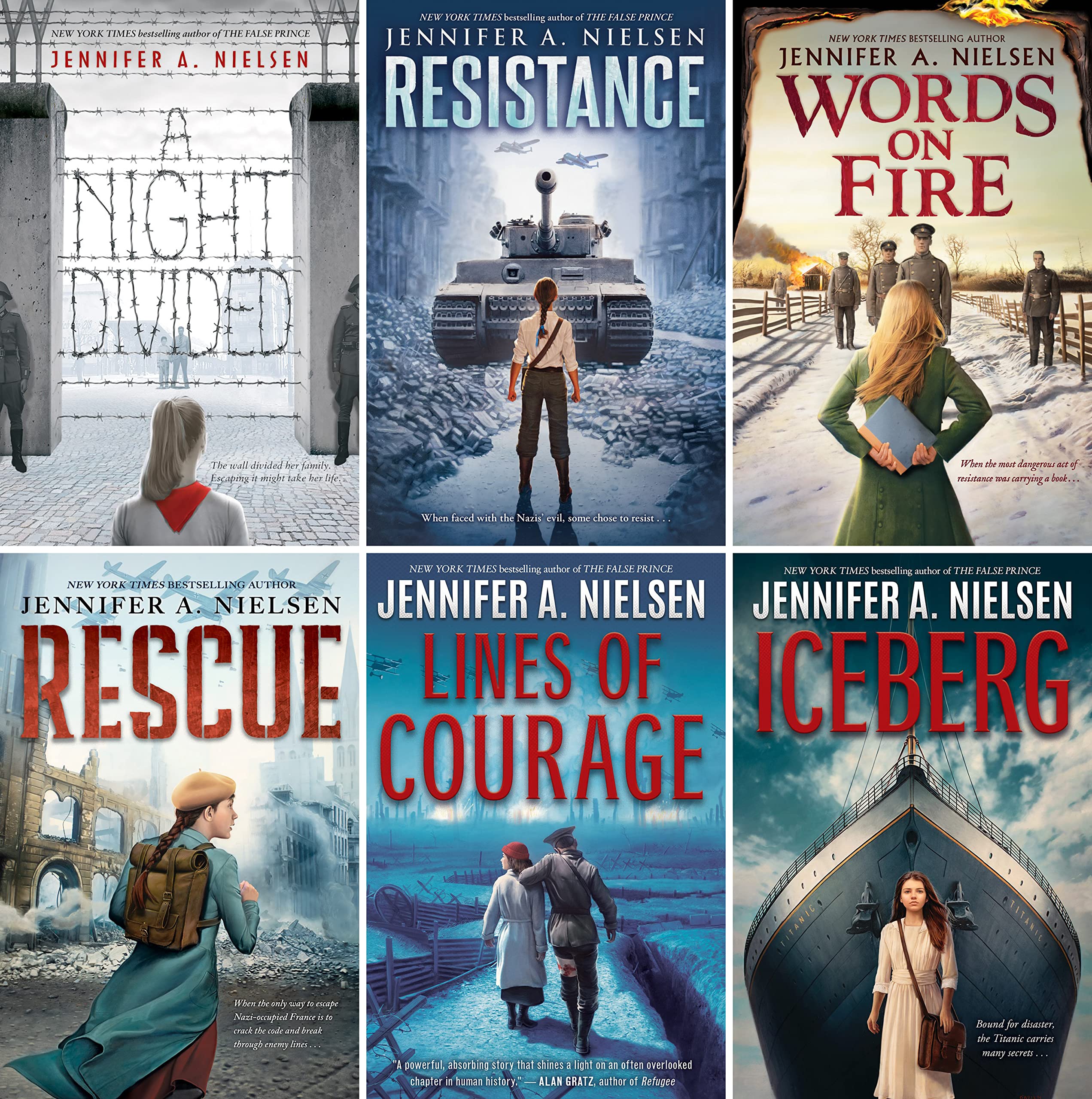 Jennifer A. Nielsen Set of 6 Hardcover Books, Historical Fiction Collection by Jennifer A ...