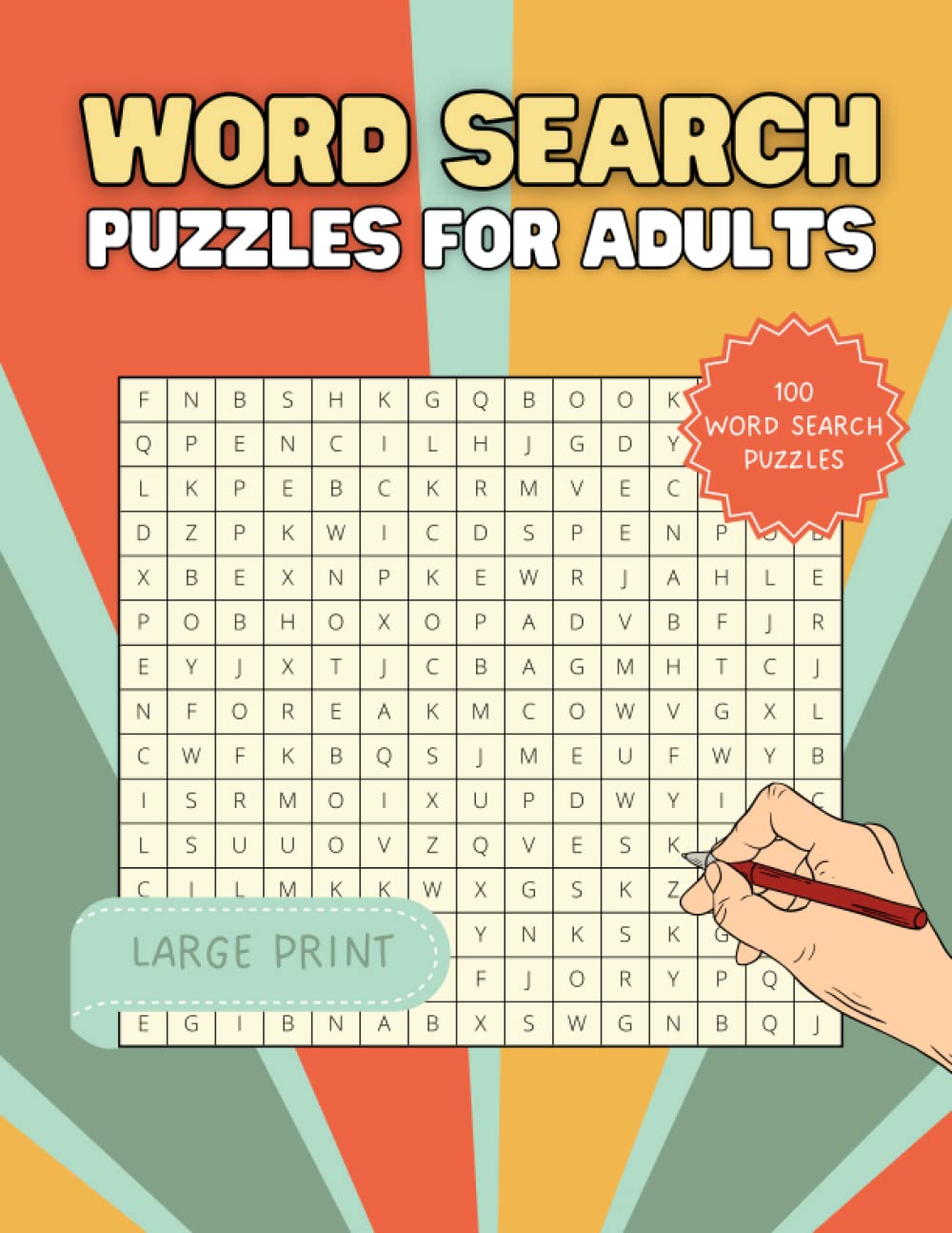Word Search Puzzles for Adults Large Print: Challenging Workbooks for ...