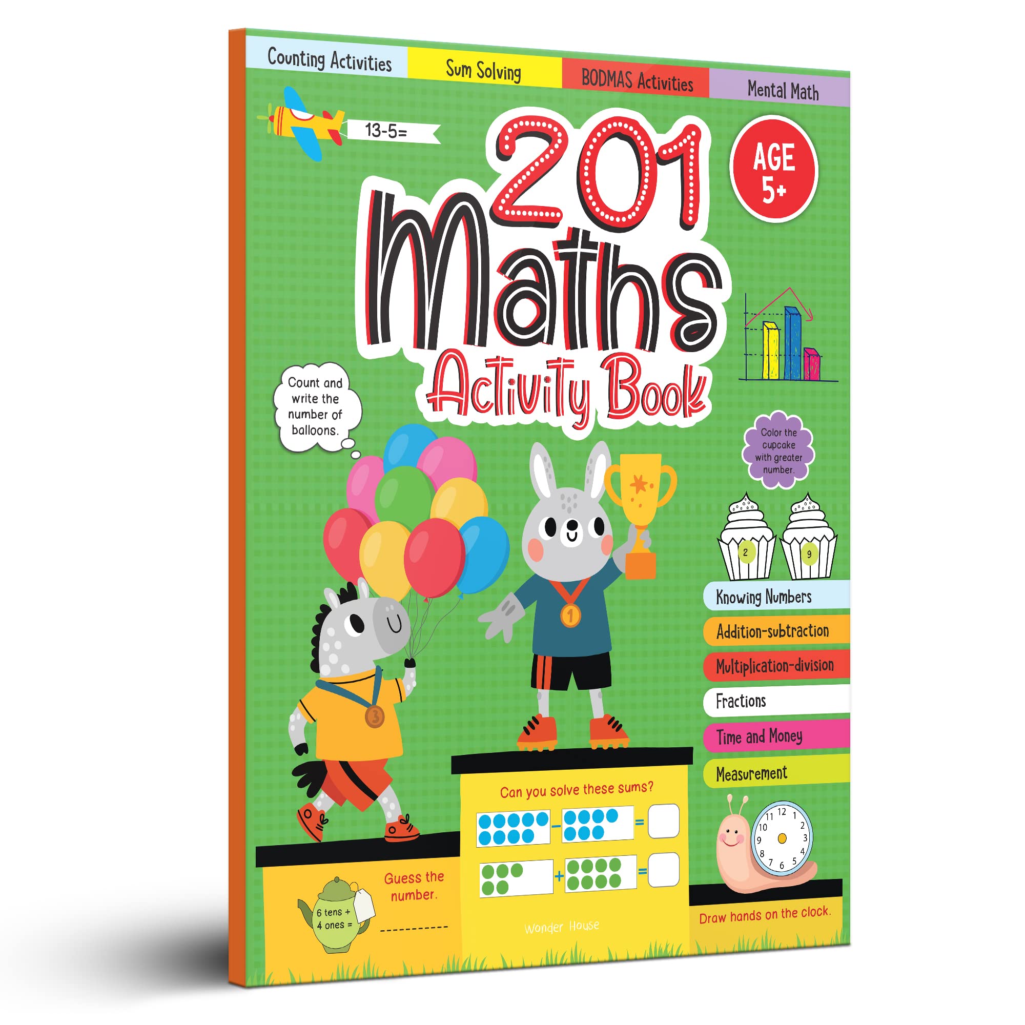 201 Maths Activity Book: Fun Activities and Math Exercises by Wonder ...