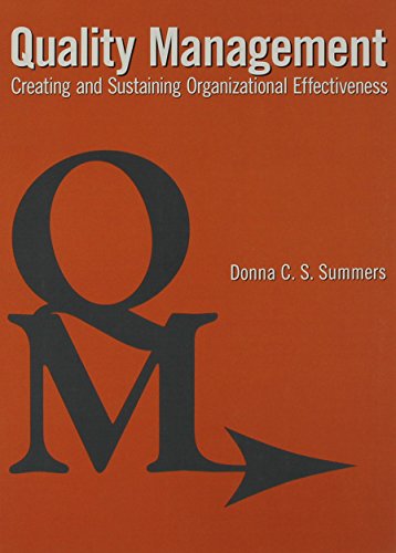 Quality Management: Custom Edition for Vc Online by Donna C.S. Summers ...