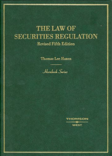 Hornbook on the Law of Securities Regulation by Thomas Lee Hazen ...