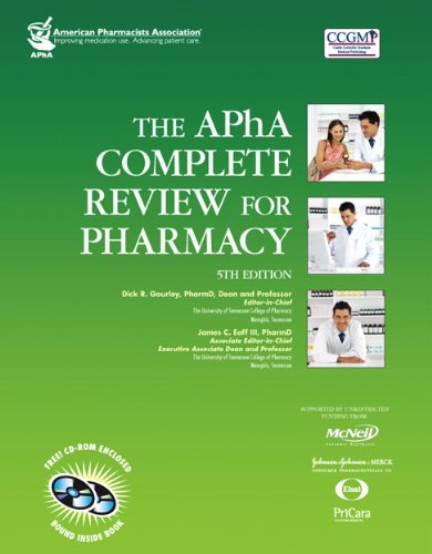 The APHA Complete Review For Pharmacy by Dick Gourley PharmD (editor ...