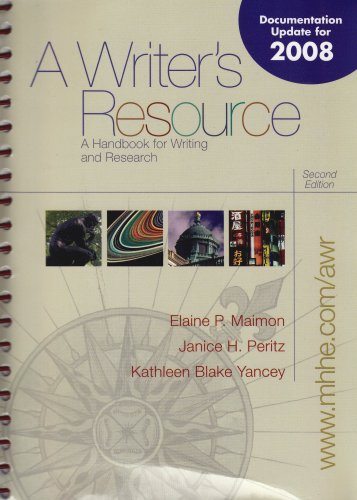 Examination Copy a Writer's Resource a Handbook for Writing and ...