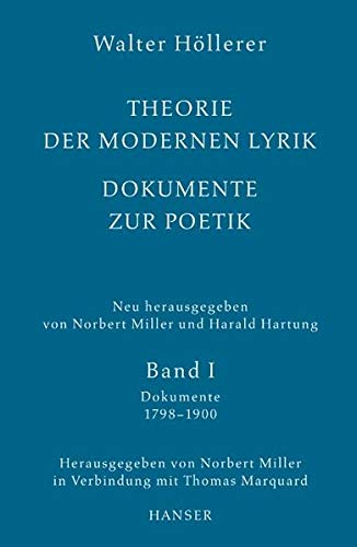 Theorie der modernen Lyrik. Dokumente zur Poetik. by Walter Höllerer ...
