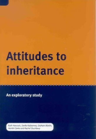 Attitudes to Inheritance: An Exploratory Study by Ruth Hancock | Goodreads