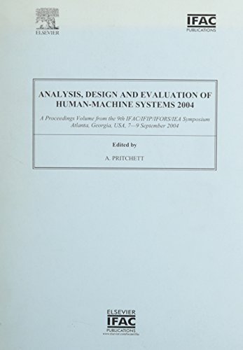 Analysis, Design, and Evaluation of Human-Machine Systems 2004 by Amy ...
