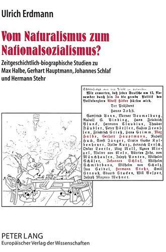 Vom Naturalismus zum Nationalsozialismus?: Zeitgeschichtlich ...