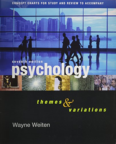 Concept Charts for Study and Review to Accompany Psychology: Themes and ...