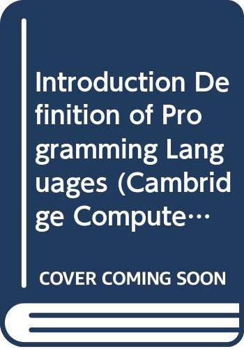 The Definition Of Programming Languages Cambridge Computer Science
