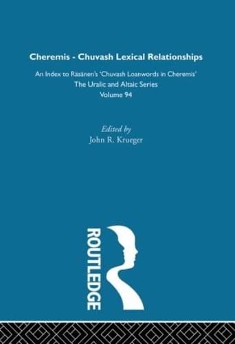 Cheremis-Chuvash Lexical Relationships by John R. Krueger | Goodreads