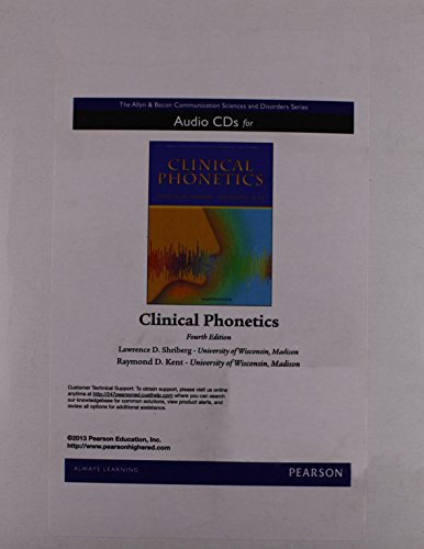 Clinical Phonetics with Audio CD (3rd Edition) by Lawrence Shriberg ...