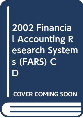 2002 Financial Accounting Research Systems (Fars) CD by Financial ...
