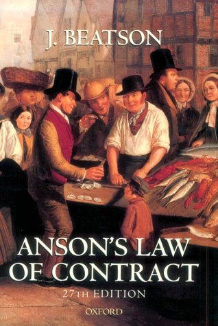 Anson's Law Of Contract by William Reynell Anson | Goodreads