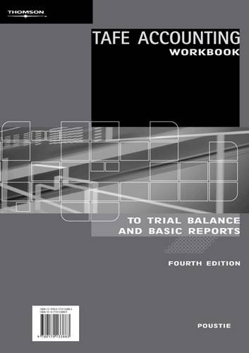 Tafe Accounting: To Trial Balance Workbook by Neville Poustie | Goodreads