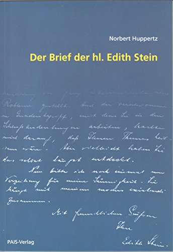 Der Brief der hl. Edith Stein : von der Phänomenologie zur Hermeneutik ...