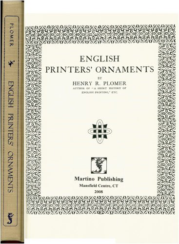 English Printers' Ornaments by Henry Robert Plomer | Goodreads