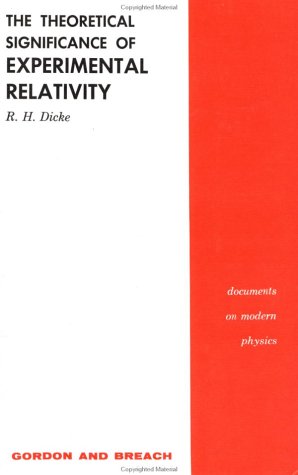 Theoretical Significance Exper by R.H. Dicke | Goodreads