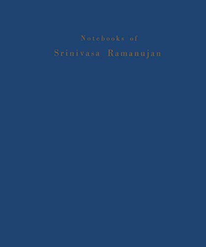 Notebooks of Srinivasa Ramanujan: Volume II by Srinivasa Ramanujan K ...