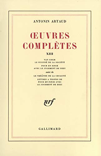 Œuvres complètes (13) by Antonin Artaud | Goodreads