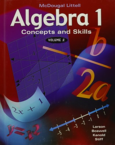 McDougal Littell High School Math: Student Edition Volume 2 Algebra 1 ...